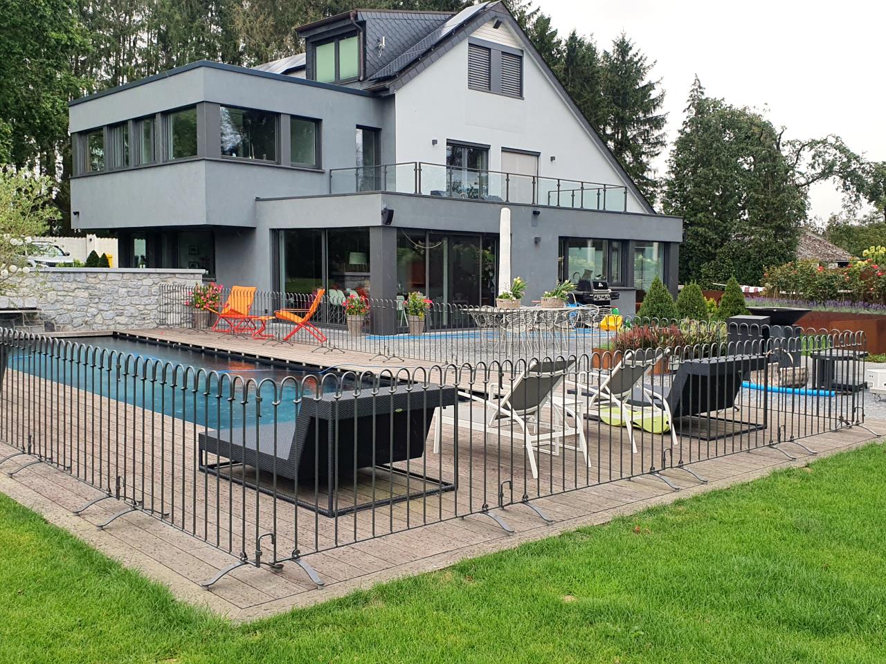 Omheining voor terras zwembad - Innovatieve metaalproducten - kwaliteit ...